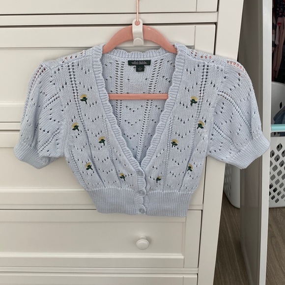wild fable | Tops | Wild Fable Crochet Embroidered Knit Top | Poshmark